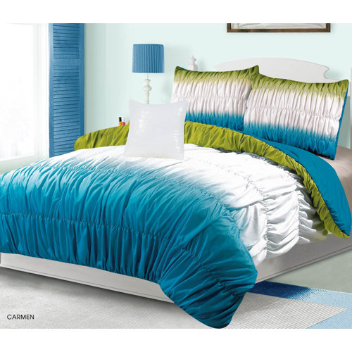 Luxury Home Carmen Ruched Comforter Set And Reviews Wayfair