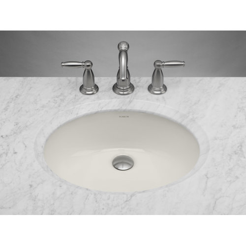 Ronbow Rectangle Ceramic Undermount Bathroom Sink With Overflow